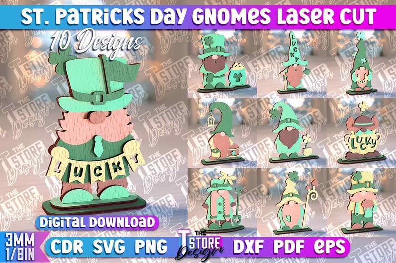 St. Patrick's Day Laser Cut Mega Bundle, Patrick's Day Horseshoe ...