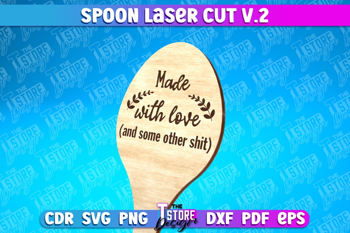 Spoon Laser Cut SVG Bundle | Spoon Engraving Quotes SVG Design ...