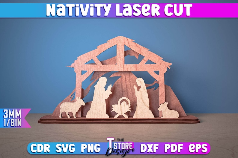 Nativity Laser Cut SVG Bundle | Christmas Laser Cut SVG Design | CNC ...