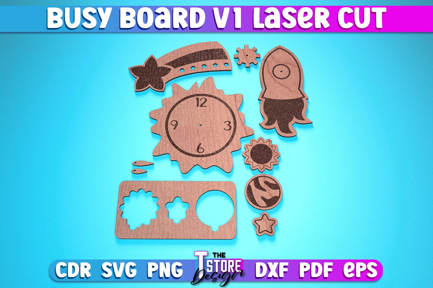 Busy Board Laser Cut Bundle | Baby Gamer Laser Design | Laser Cut SVG ...