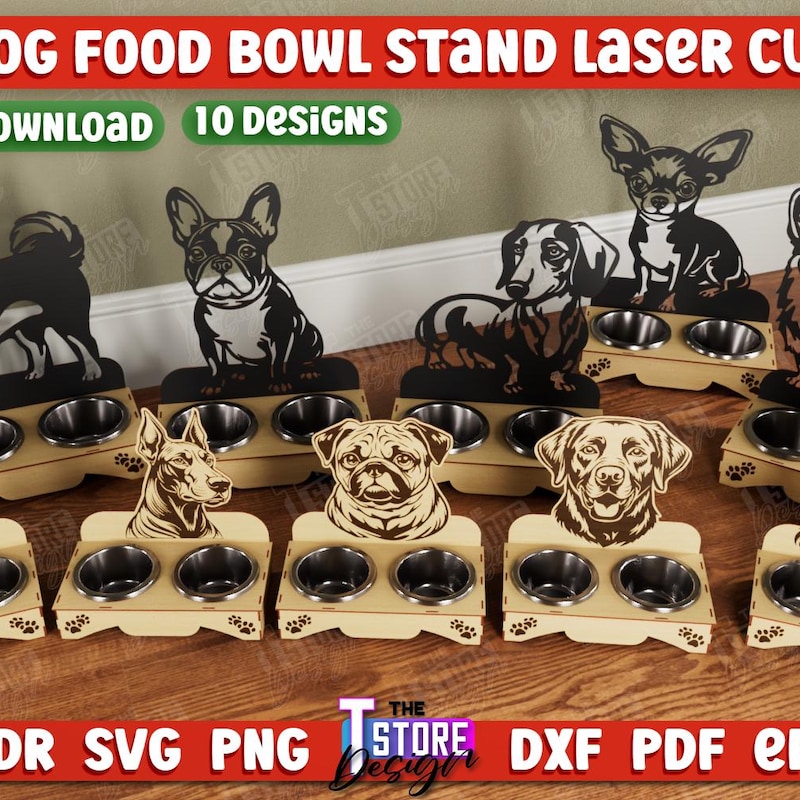 Dog Food Elevated Dish - Etsy UK