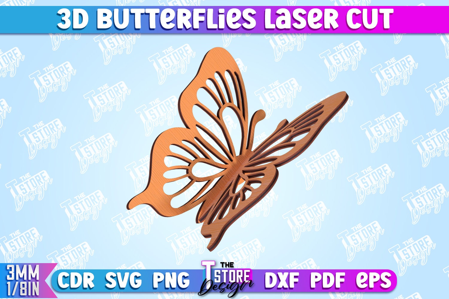 3d Butterfly Laser Cut, 3D Butterflies and Dragonflies, 3d Dragonfly ...