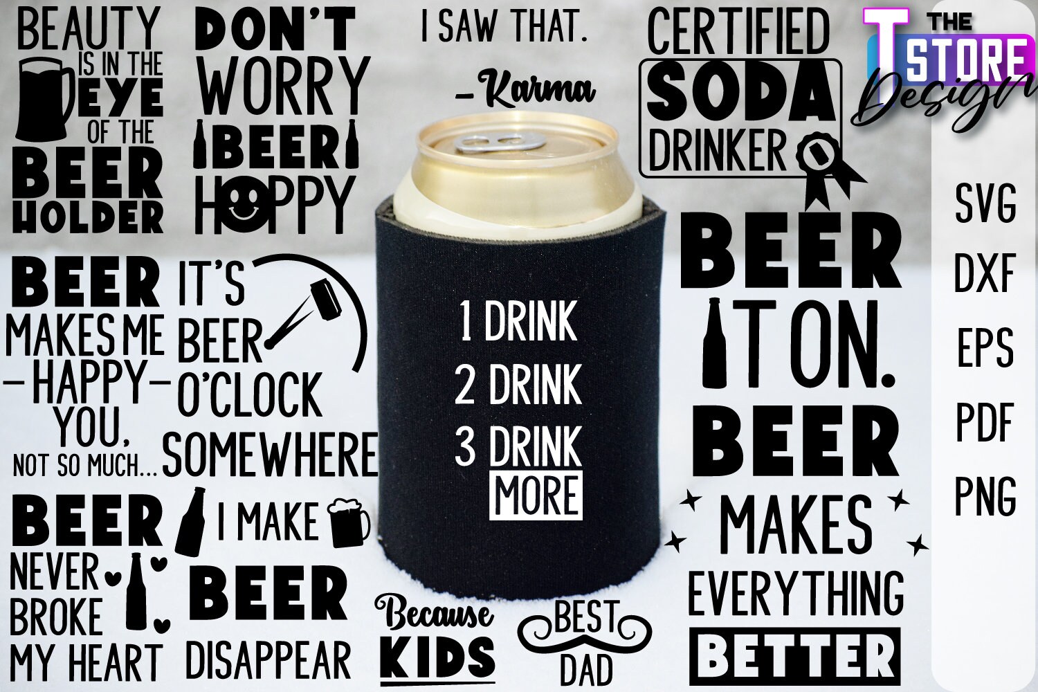 Can Holder SVG Bundle | Can Coolers Design SVG | Funny Quotes V.1 - Etsy