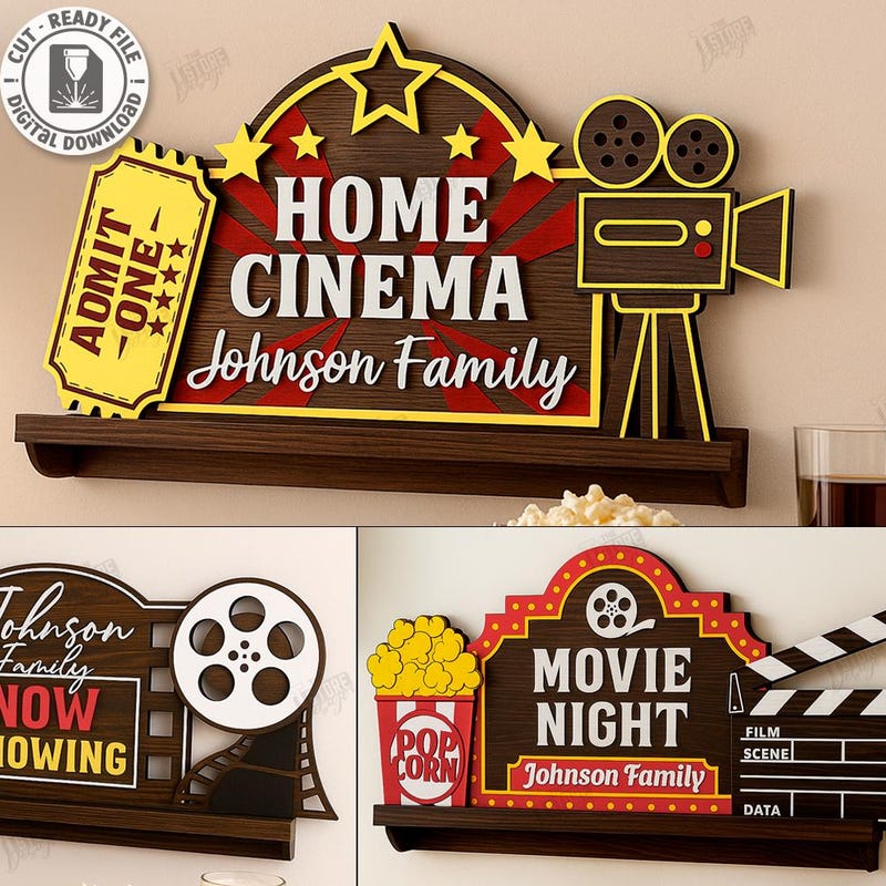 Home Theatre Sign - Etsy