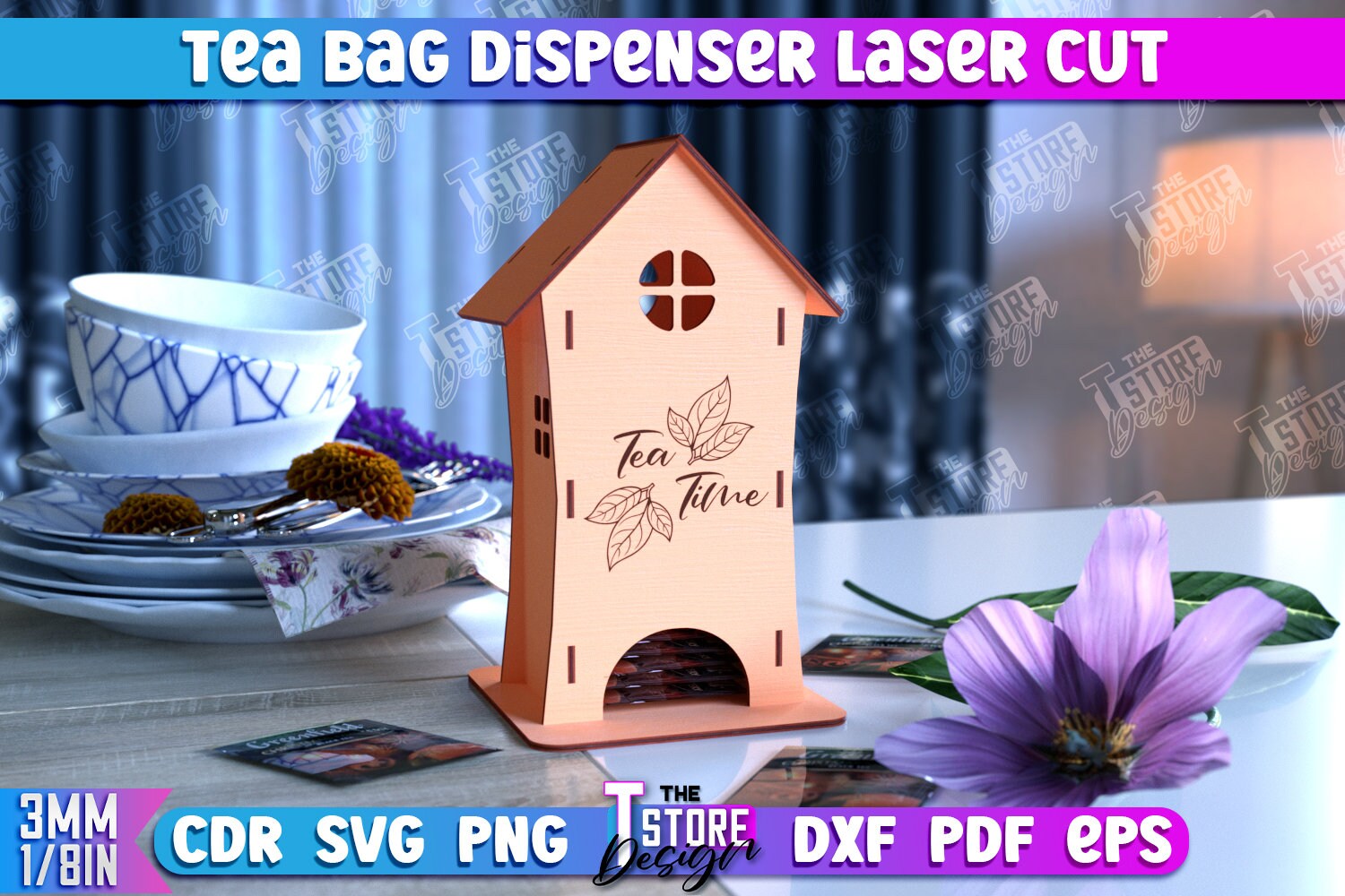 Tea Bag Dispenser, Wooden Tea Box, Tea Bag Storage, Tea House Box, Tea ...