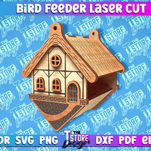 Bird Feeder Laser Cut Design | Bird Feeder SVG | Birds Feeder House ...