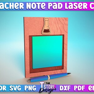 Teacher Note Pad Laser Cut SVG Bundle Note Pad SVG Design Laser Cut ...