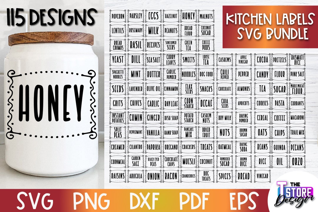 Kitchen Labels SVG Bundle Kitchen Design Funny Quotes V.3 - Etsy