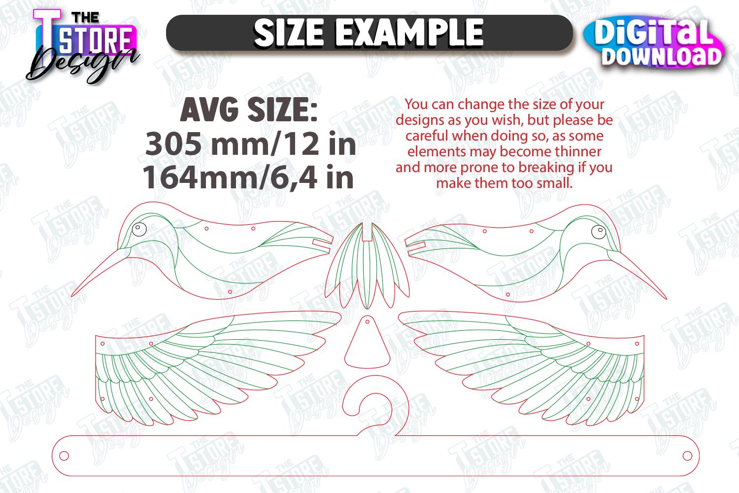 Wooden Flying Bird Mobile Laser Cut Bundle, Birds Flying Mobile Svg ...