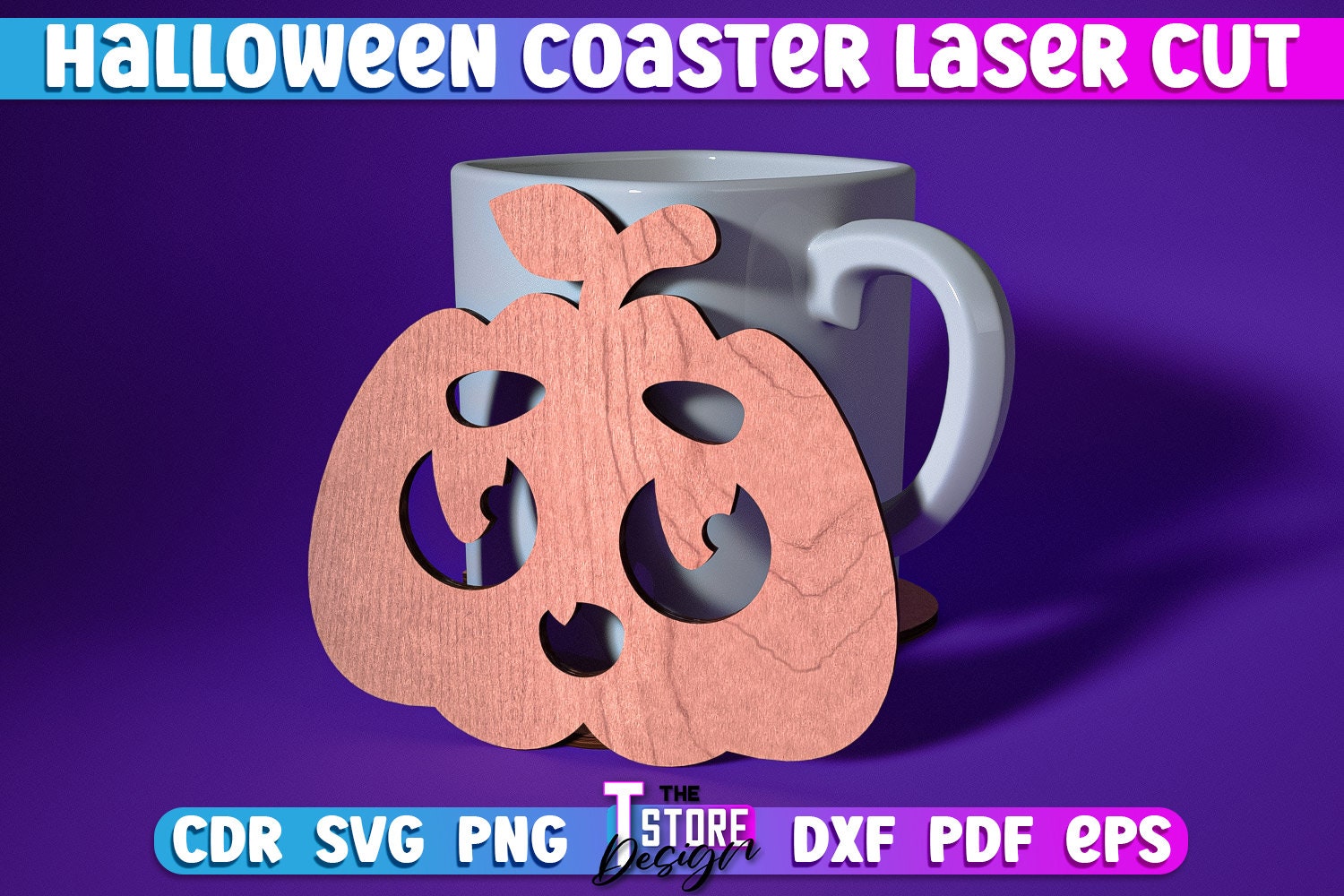 Halloween Coasters Laser Cut SVG Bundle | Halloween SVG Design ...