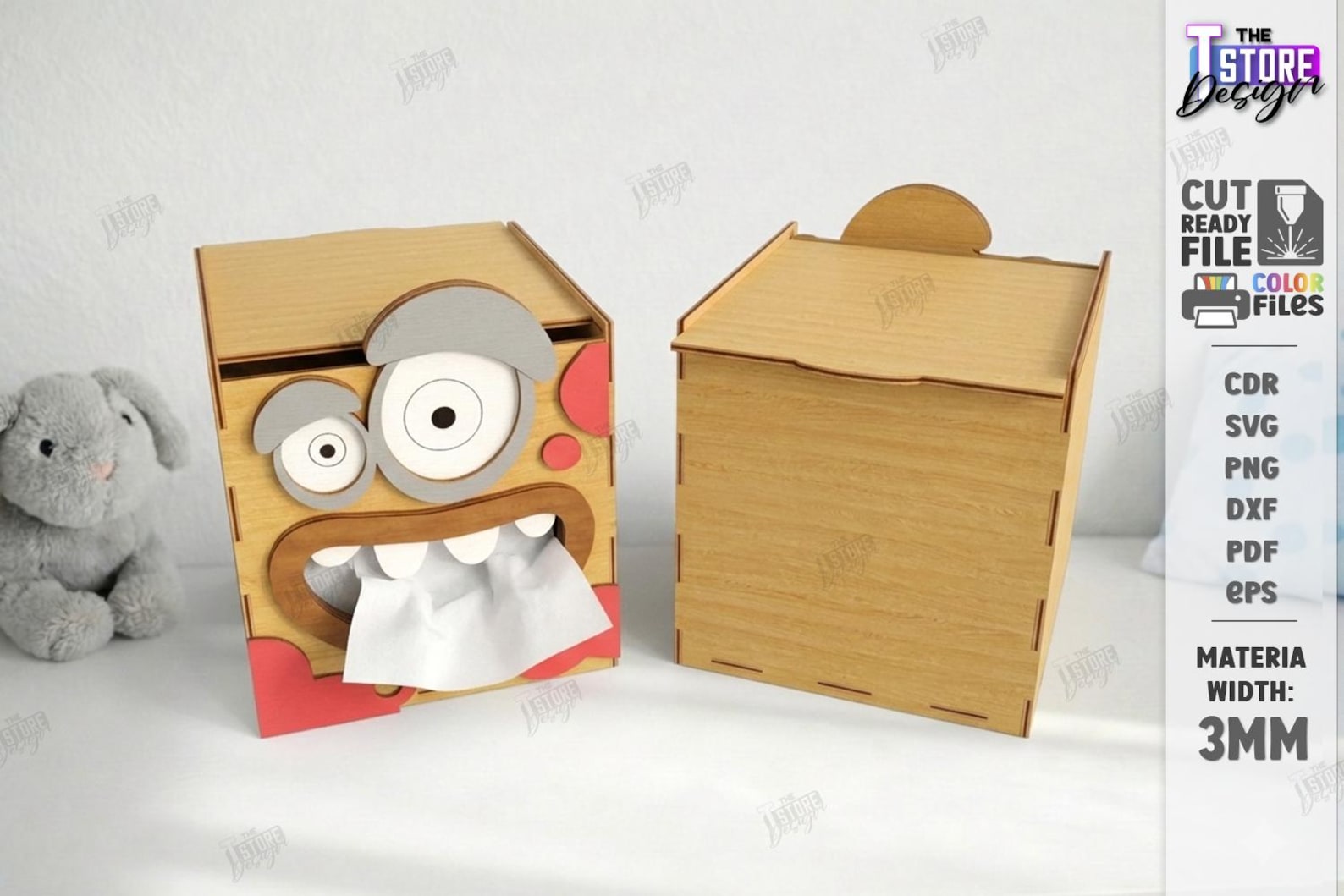 3d Funny Tissue Box Lasercut Bundle, Wooden Napkin Holder, Kitchen ...