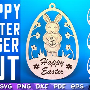 Happy Easter Laser Cut Eggs | Laser Cut SVG Bundle | CNC Files - Etsy