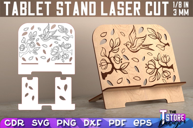 Tablet Stand Laser Cut SVG | Tablet Stand SVG Bundle | CNC Files - Etsy
