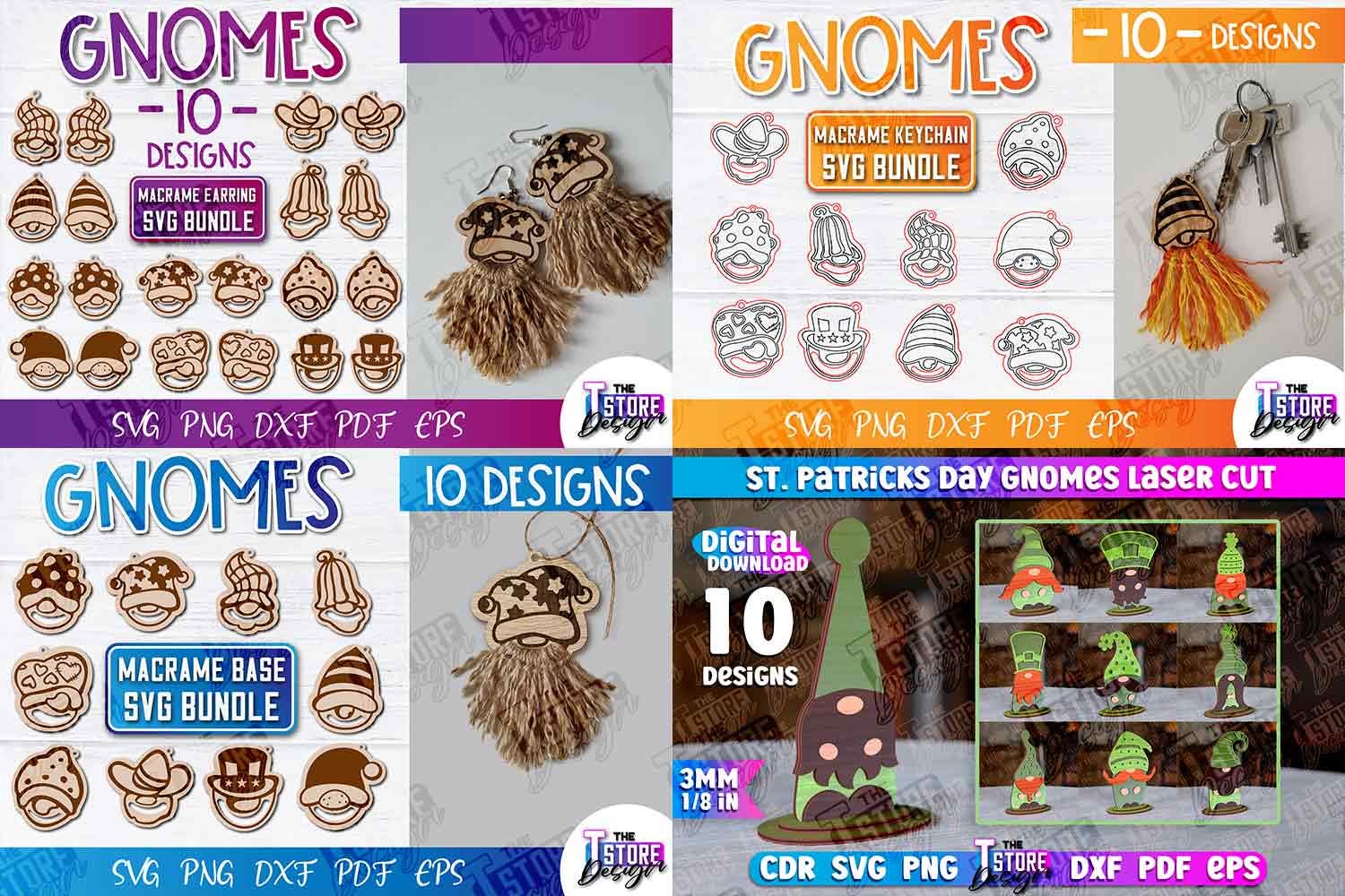 3d Gnomes Laser Cut Mega Bundle, 180 Gnomes Lasercut Designs, Shelf ...