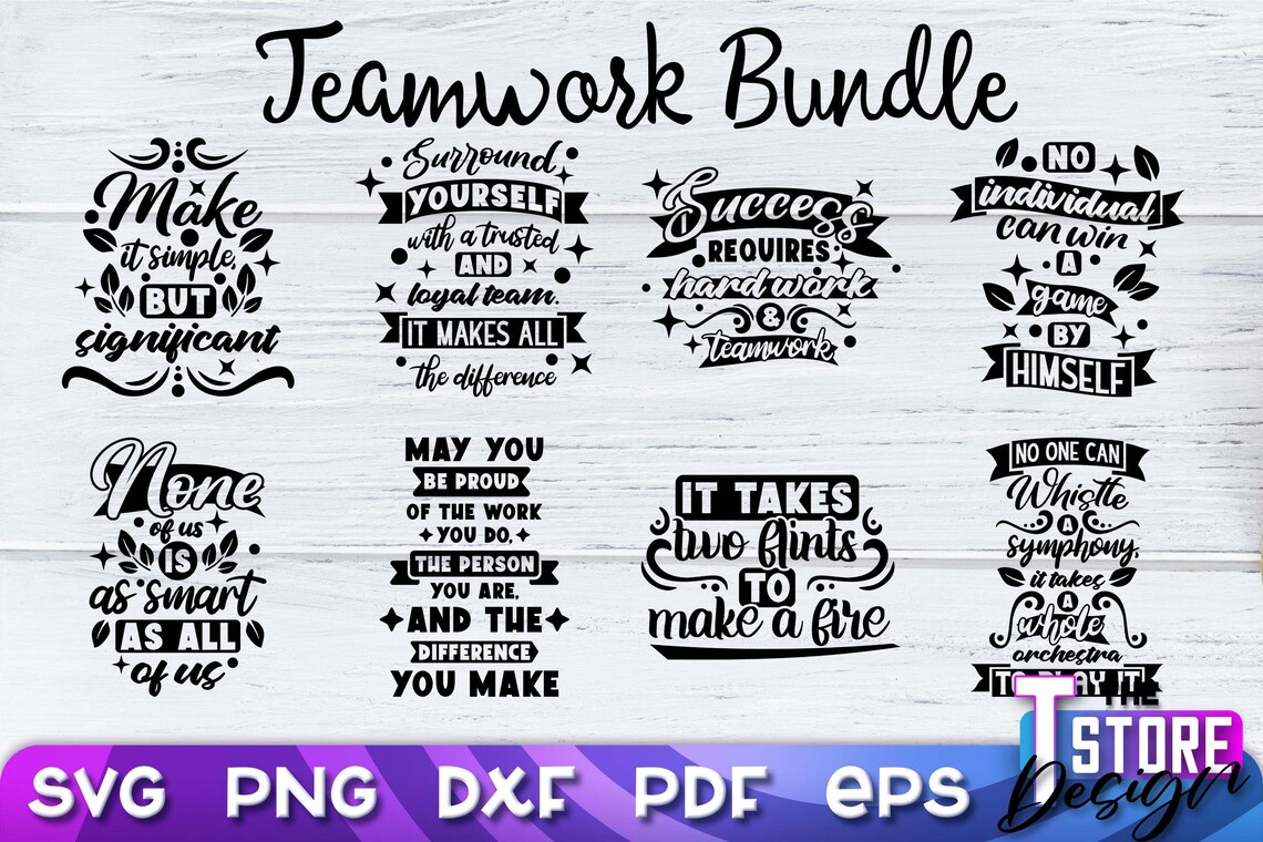 Teamwork Quotes SVG Bundle Leadership Svg Team Design - Etsy Australia