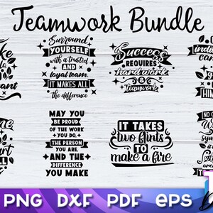 Teamwork Quotes SVG Bundle Leadership Svg Team Design - Etsy Israel