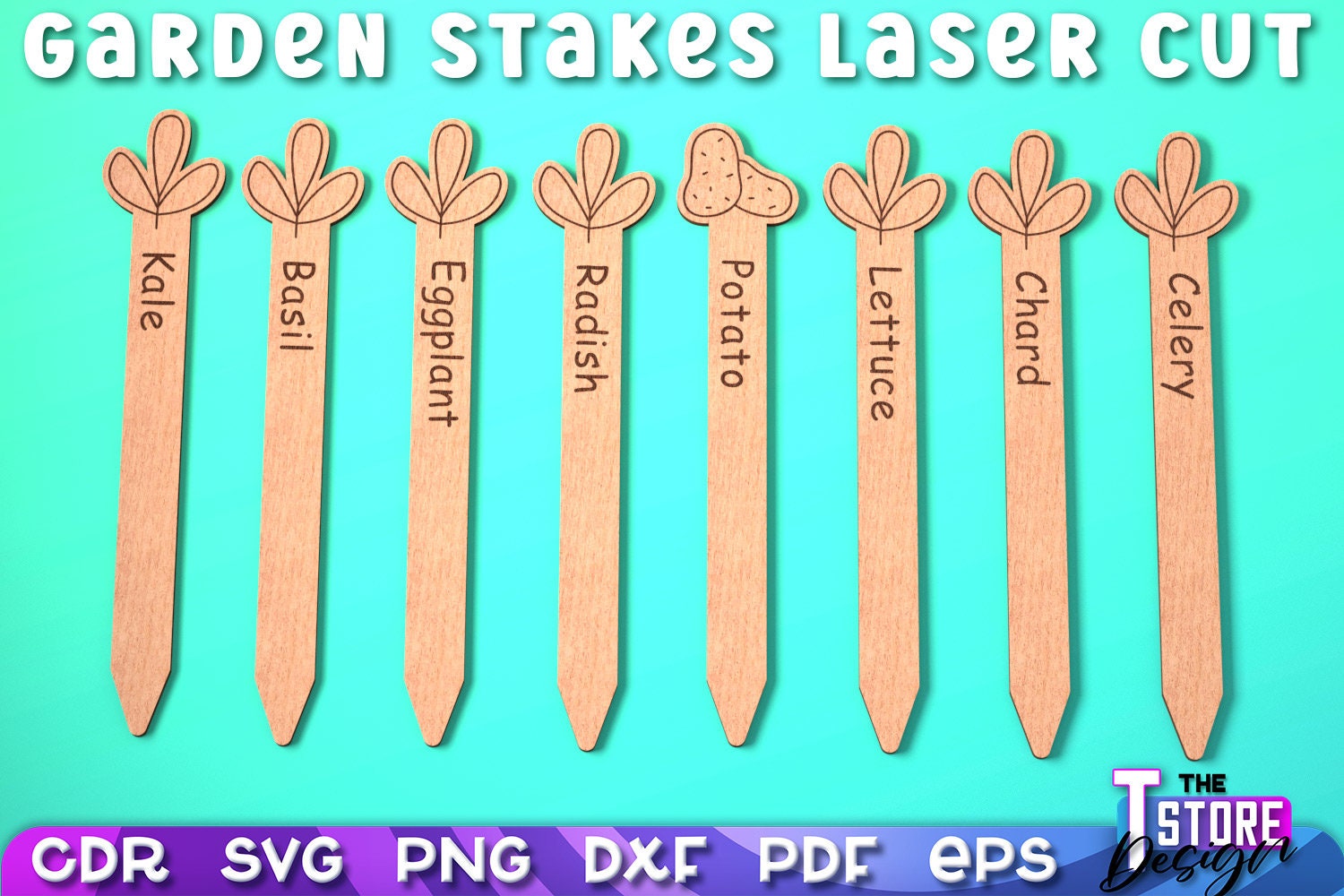 Garden Stakes SVG Bundle | Plants Stakes SVG Design | Laser Cut Files ...