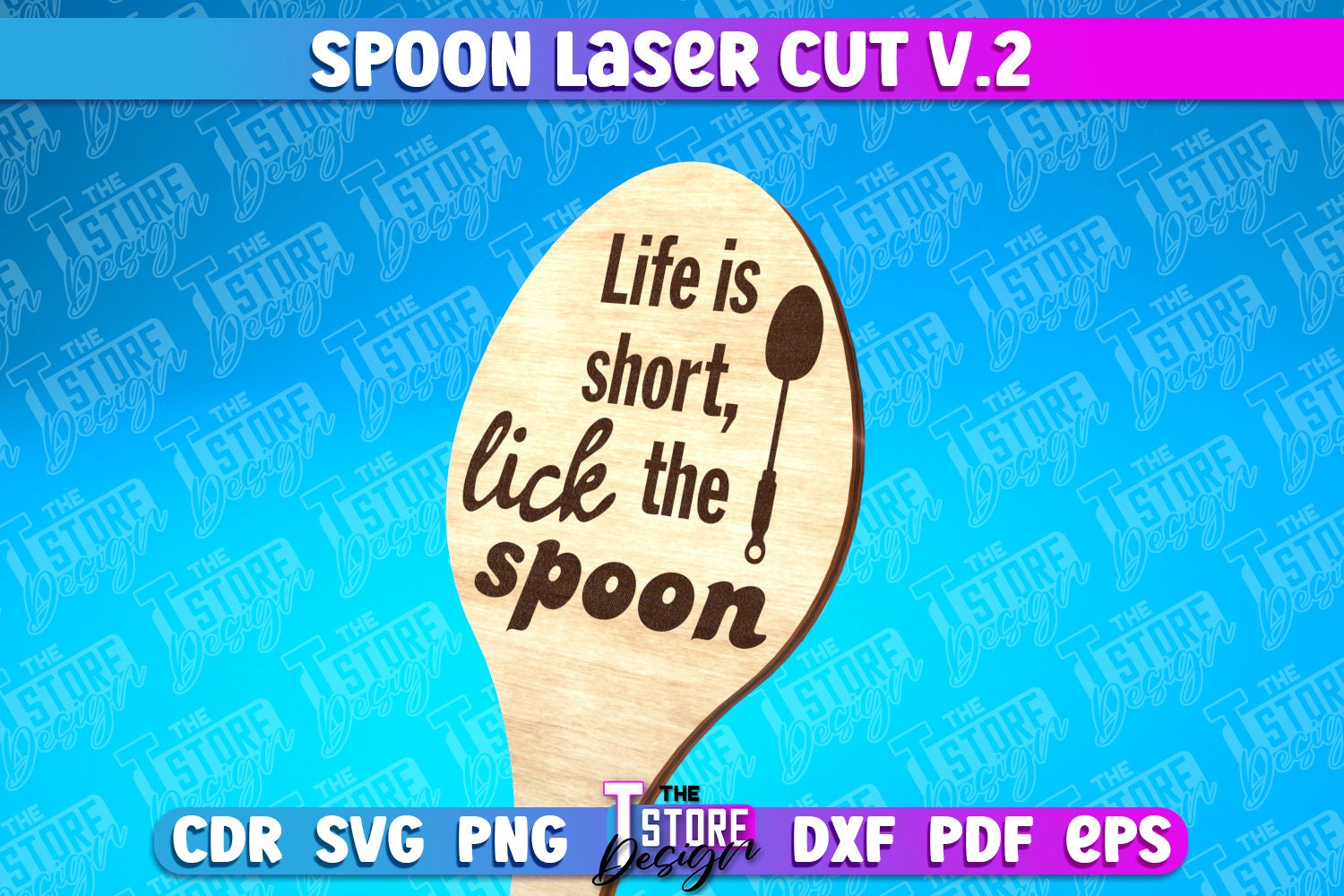 Spoon Laser Cut SVG Bundle | Spoon Engraving Quotes SVG Design ...