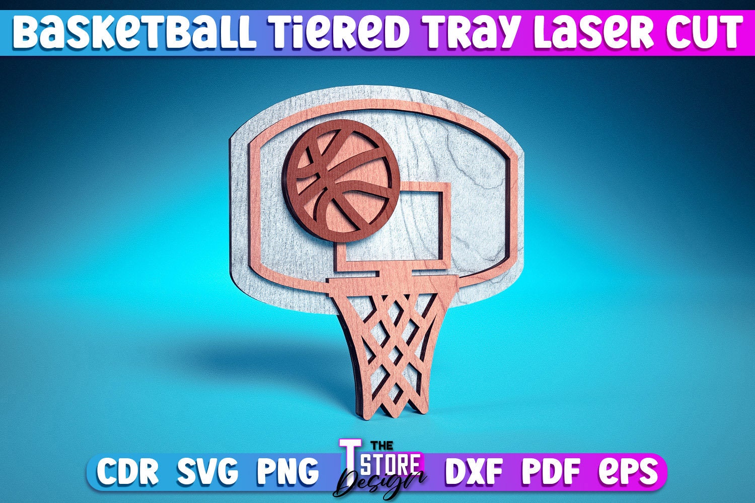 Basketball Tiered Tray Laser Cut SVG Bundle | Sport Tiered Tray SVG ...