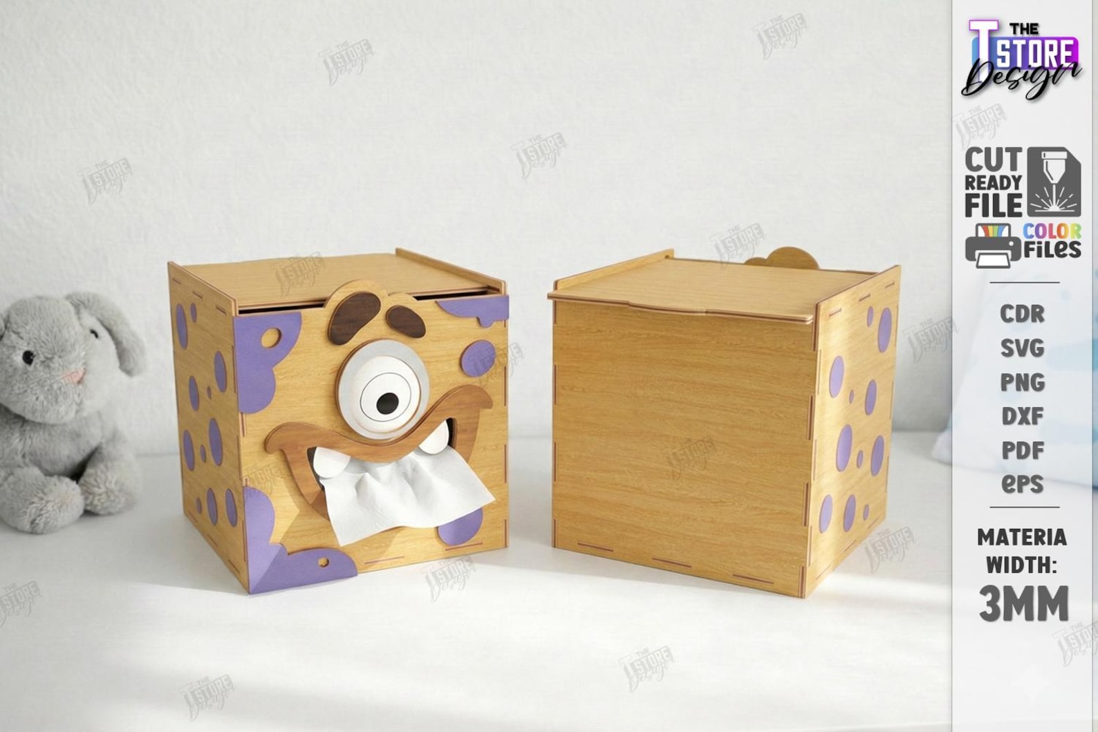 3d Funny Tissue Box Lasercut Bundle, Wooden Napkin Holder, Kitchen ...