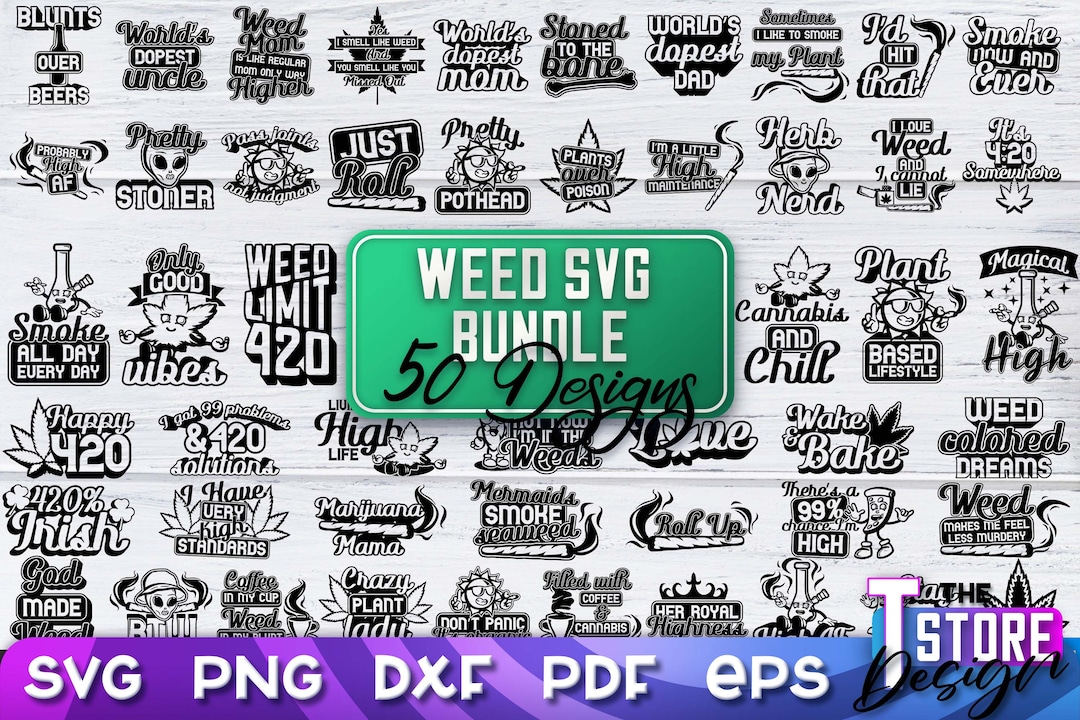 Weed SVG Bundle | Weed Quotes Design | Funny Design - Etsy