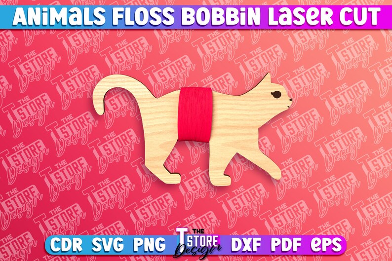 Animals Floss Bobbin Laser Cut Bundle | Floss Bobbin Laser Design ...