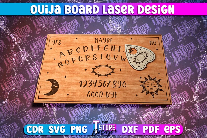 Ouija Board Laser Cut Bundle | Spirit Board SVG | Ouija Design ...