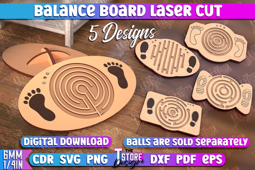 Balance Board Laser Cut, Balance Board for Kids Laser Cut, Balance ...