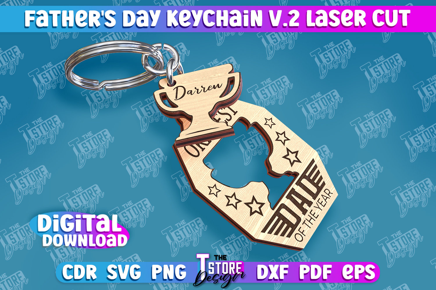 Father's Day Keychain Laser Cut Bundle | Dad Gift Lasercut | Tool ...
