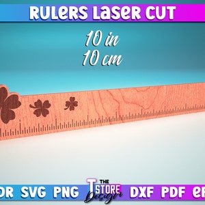 Rulers Laser Cut SVG Bundle | Kids Rulers SVG Design | Laser Cut Files ...