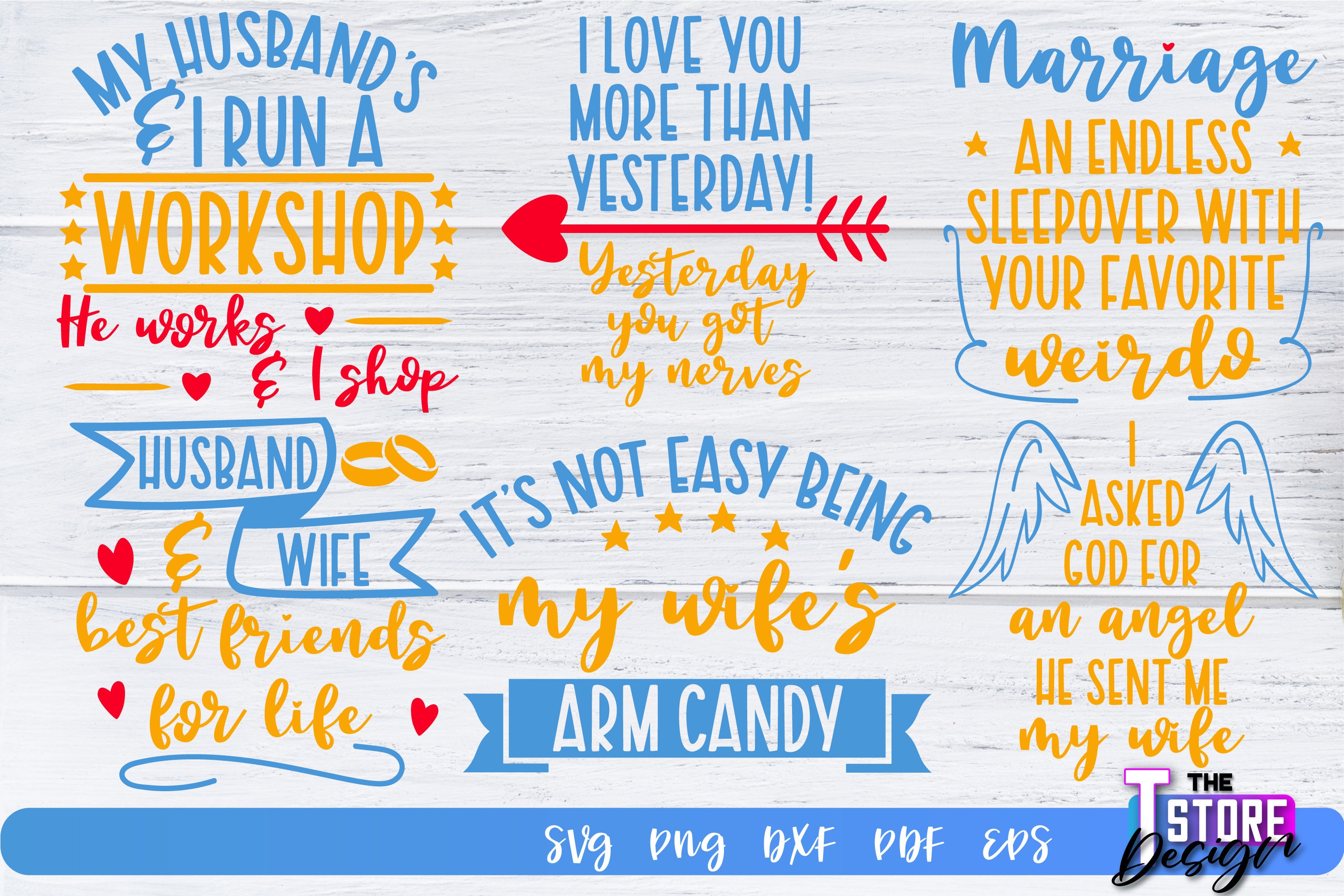 Husband & Wife SVG Bundle Family SVG Funny Saying - Etsy Canada