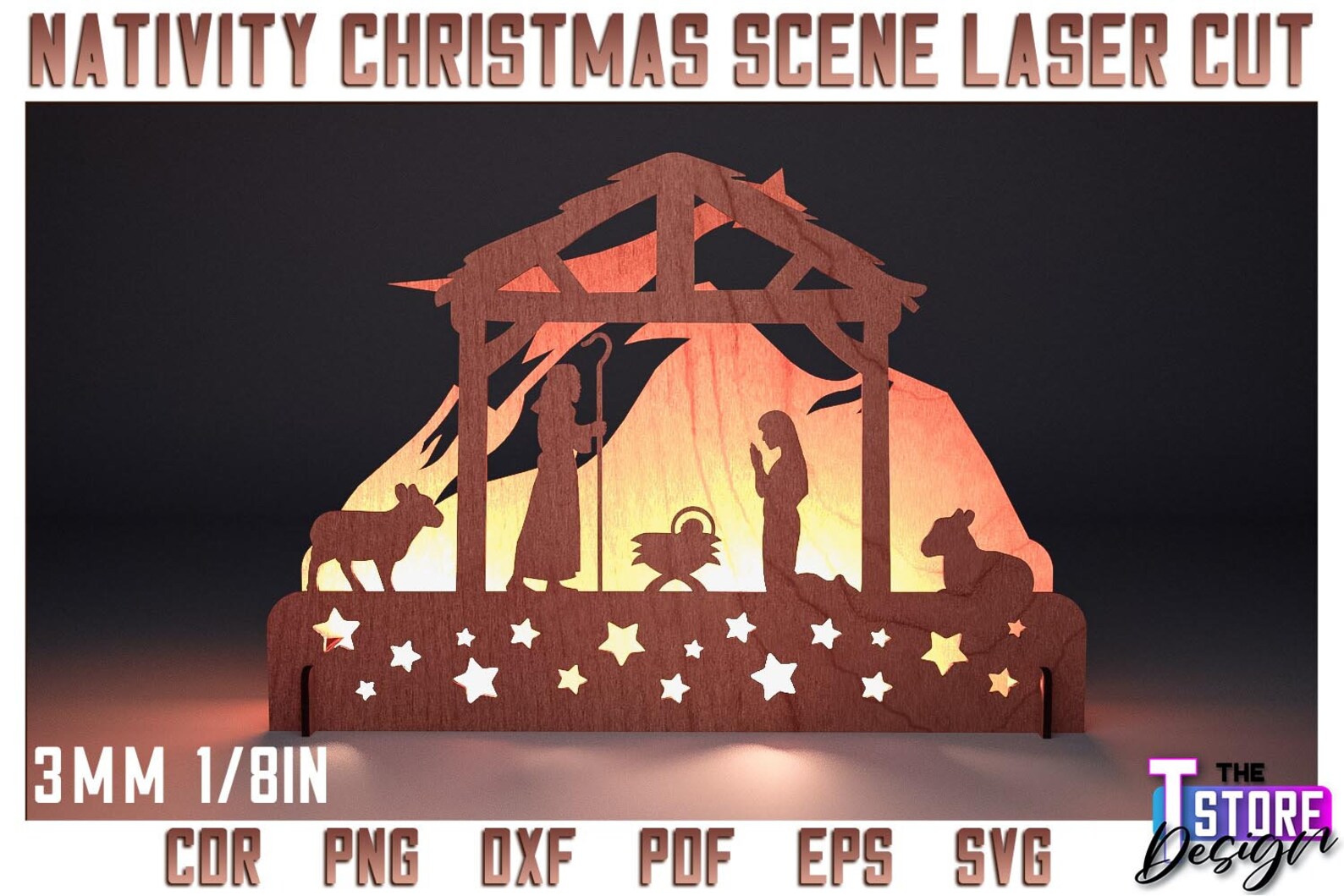Nativity Christmas Scene Laser Cut SVG Bundle | Nativity Christmas ...