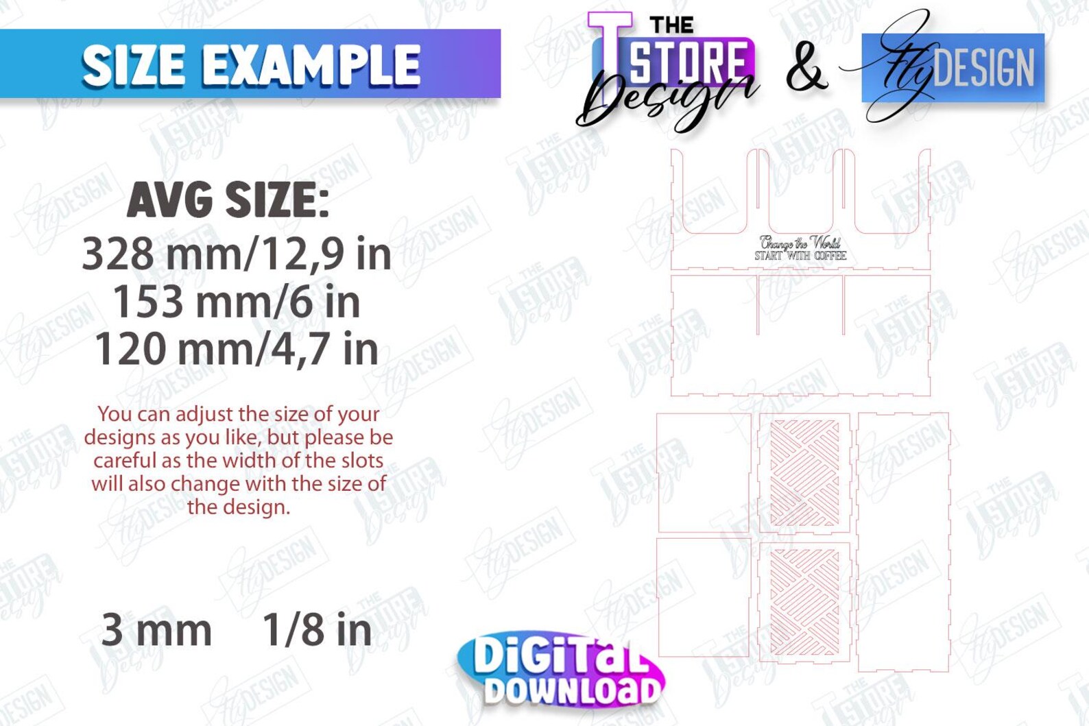 Coffee Syrup Racks Laser Cut Bundle, 3D Coffee Bar Boxes SVG, Desktop ...