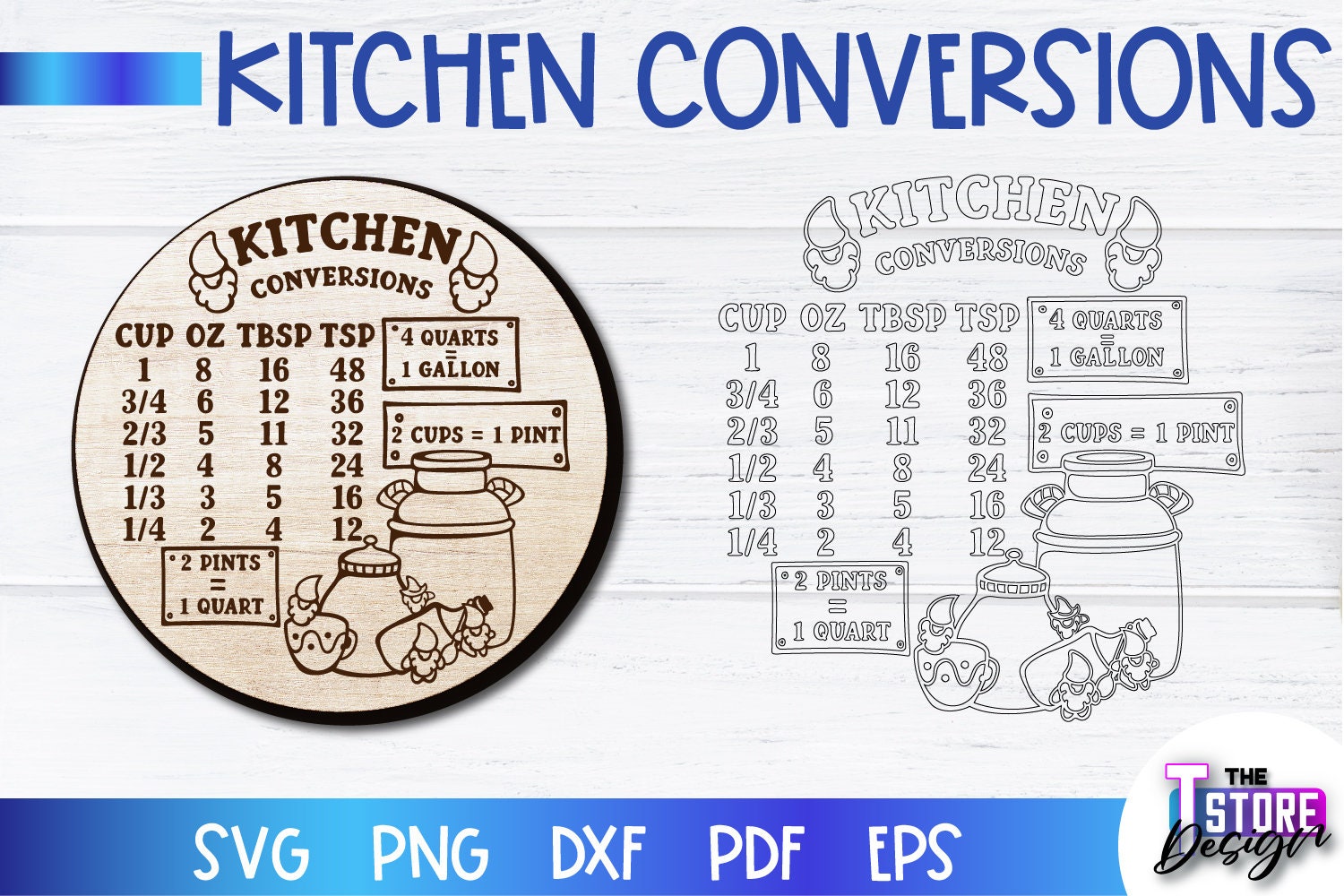 Kitchen Conversions SVG Bundle Kitchen Decoration SVG Home - Etsy
