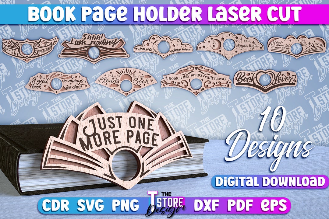Thumb Page Holder Design | Thumb Page Spreader Lasercut | Book Page ...