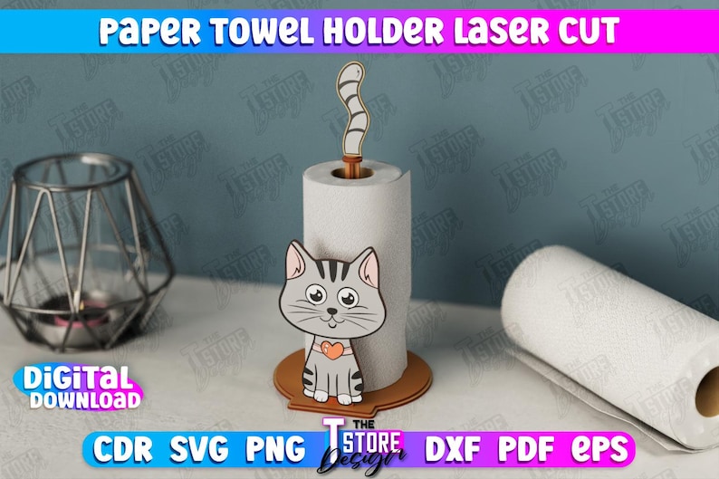 Paper Towel Holder Laser Cut Bundle, Roll Paper Towel Holders, Kitchen ...