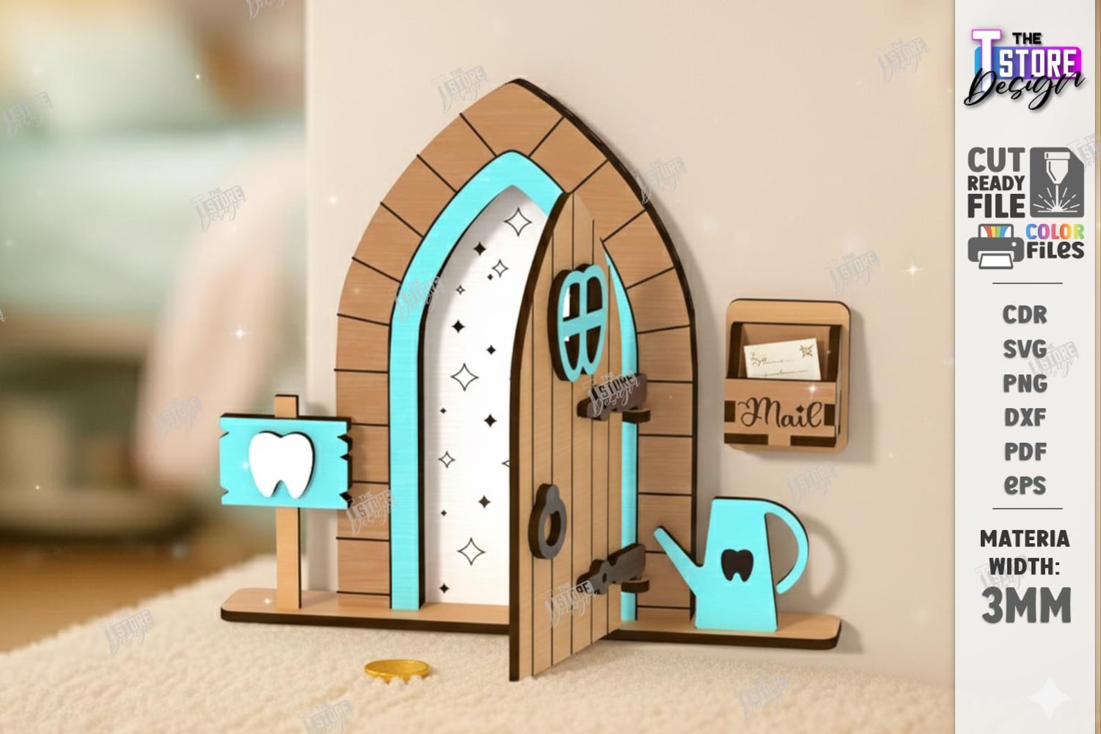 3d Tooth Fairy Door Laser Cut Bundle, Fairytale Door, Tooth Fairy House ...