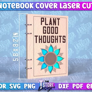 Notebook Laser Cut SVG Bundle | Notebook SVG Design | Notebook Cover ...