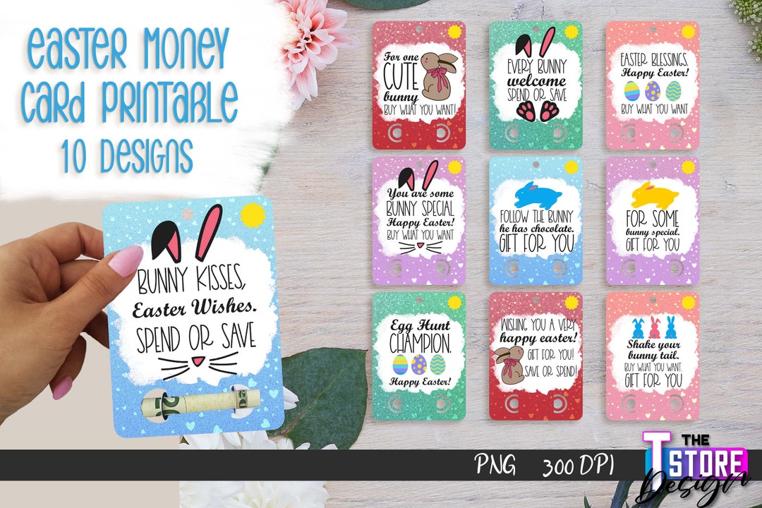 Happy Easter Money Card PNG Bundle | Money Holder Cutting Files ...