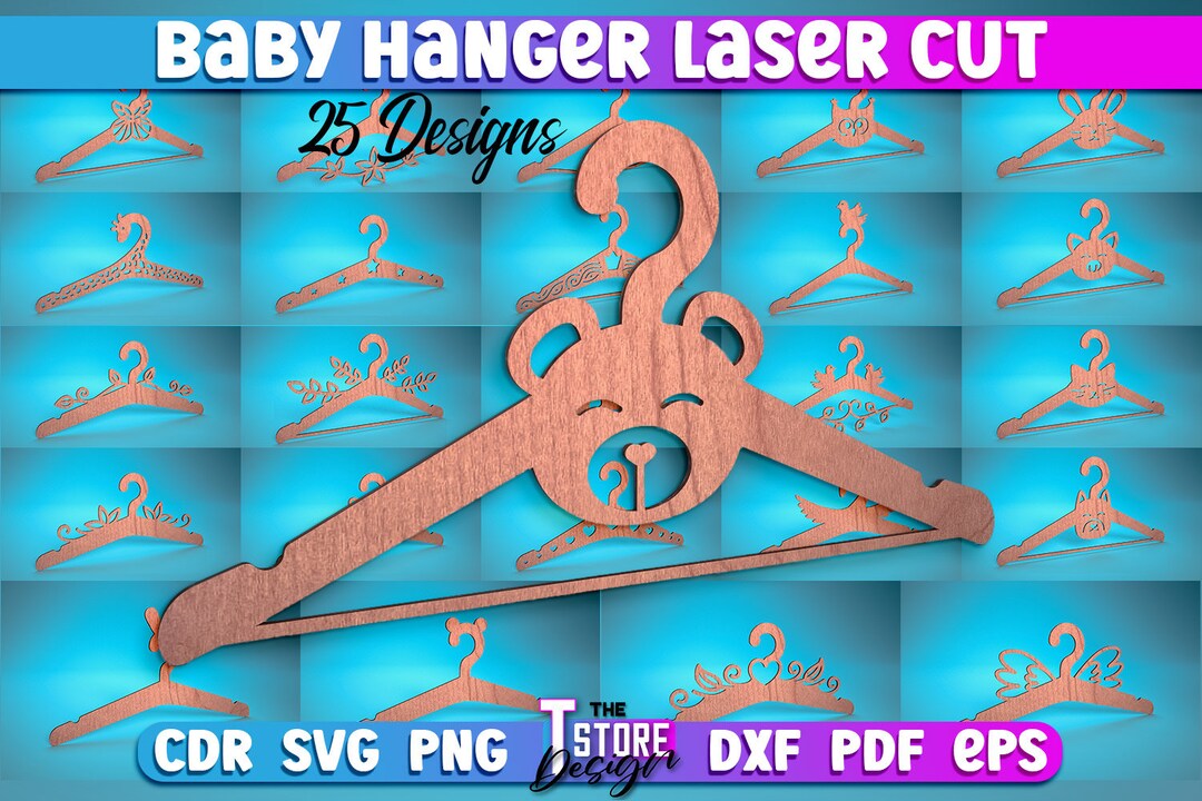 Baby Hanger Laser Cut SVG Bundle Baby Hanger Kids Design Funny Kids ...