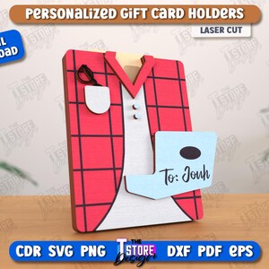 Personalized Gift Card Holders Laser Cut Bundle, Custom Gift Cards ...