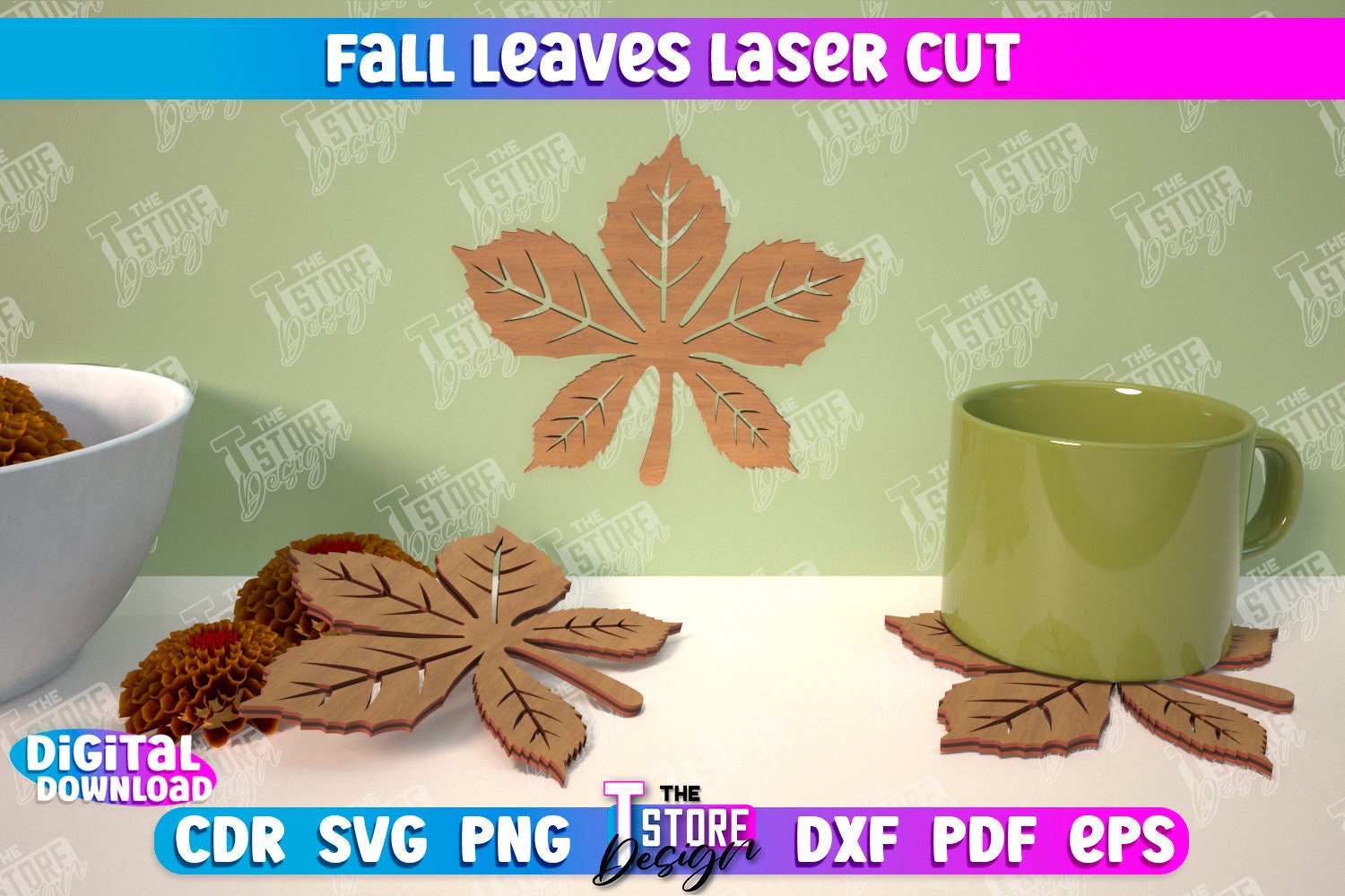 Fall Leaves Svg, Leaf Laser Cut Svg Bundle, Halloween Svg, Leaves Cut ...