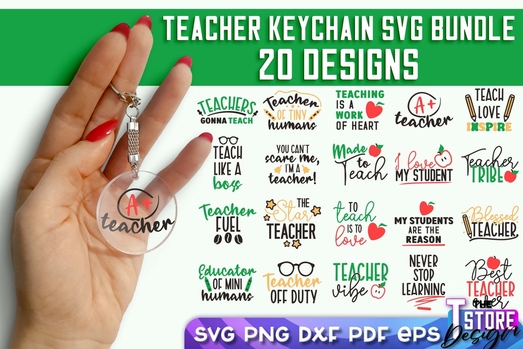 Teacher Keychain SVG Bundle | Teacher Quotes SVG | Funny Sayings - Etsy