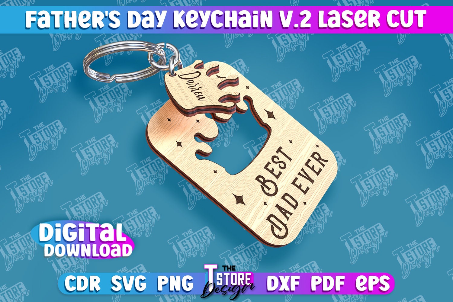 Father's Day Keychain Laser Cut Bundle | Dad Gift Lasercut | Tool ...
