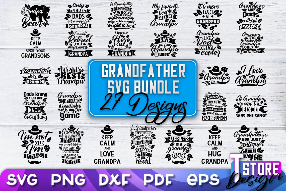 Grandpa SVG Bundle Grandparents SVG Bundle Grandfather SVG - Etsy