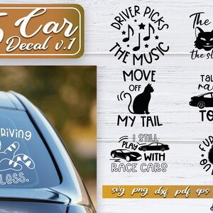 Car Stickers SVG Bundle | Car Decals SVG | Vehicle Decal SVG | Car ...