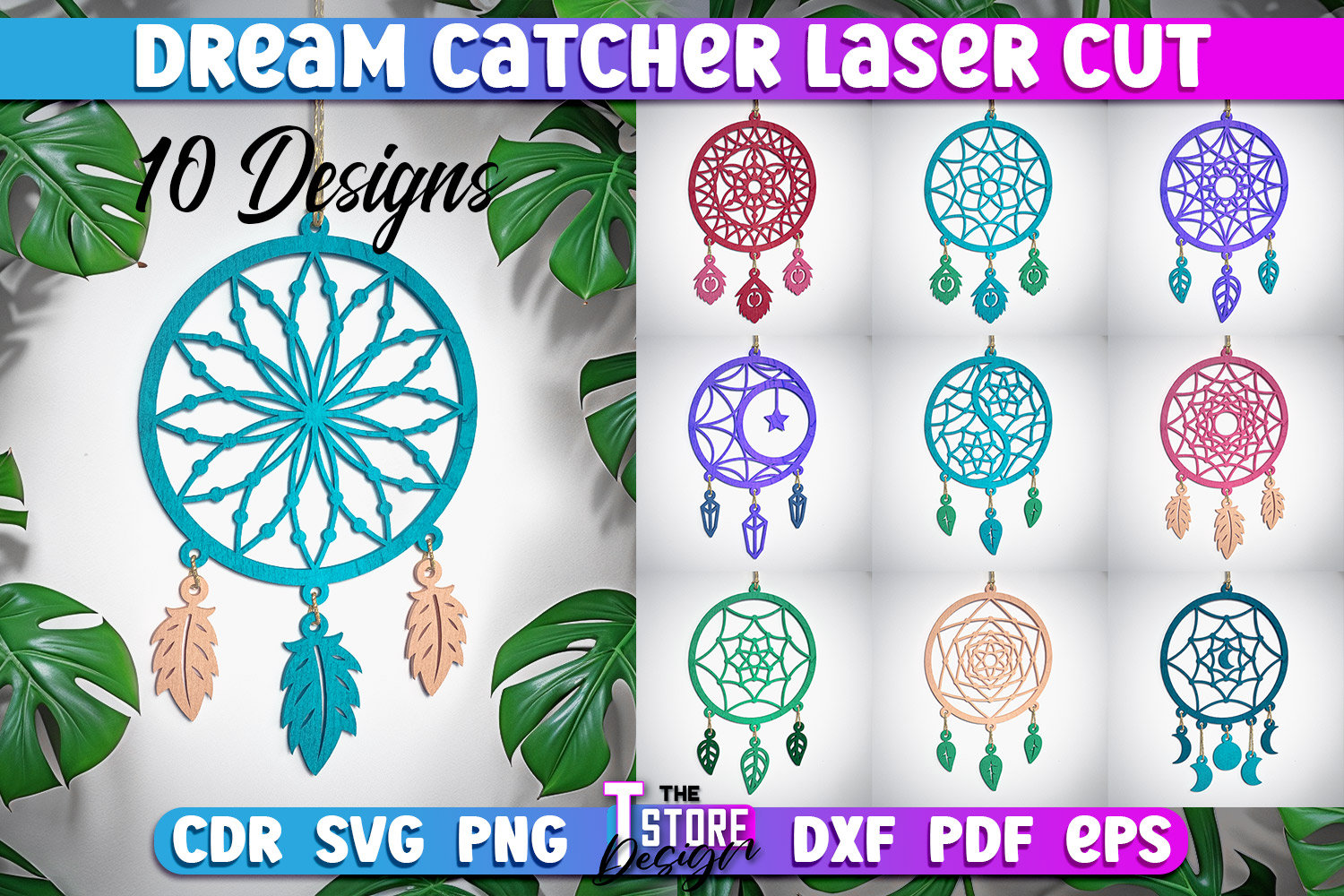 Dream Catcher Laser Cut SVG Bundle | Dream Catcher Laser Cut SVG Design ...