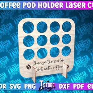 Coffee Pod Holder Laser Cut SVG Bundle Pod Holder Engraver SVG File ...