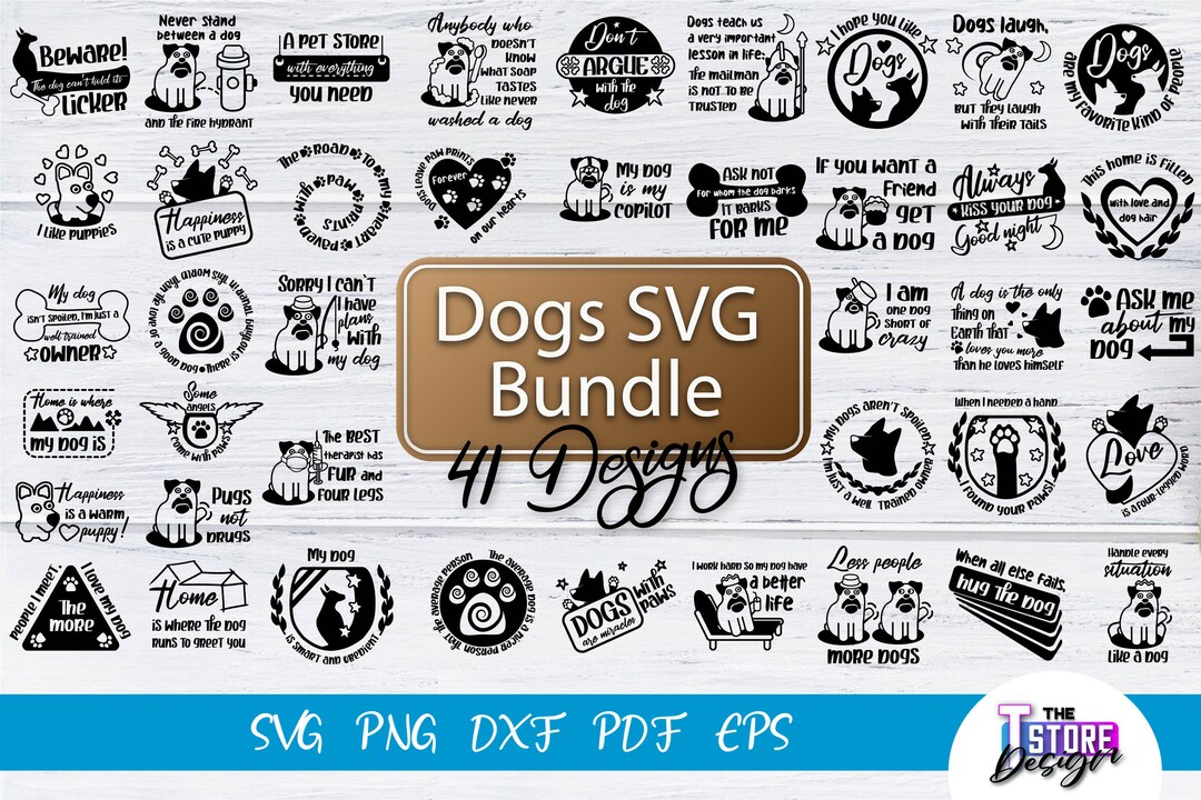 Dogs SVG Bundle | Funny Dog Sayings | Pet SVG | Animal Quotes | Dog ...
