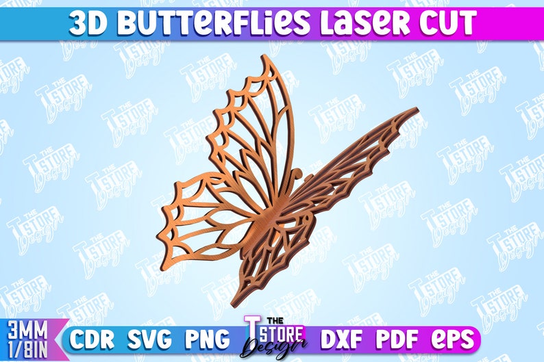 3d Butterfly Laser Cut, 3D Butterflies and Dragonflies, 3d Dragonfly ...